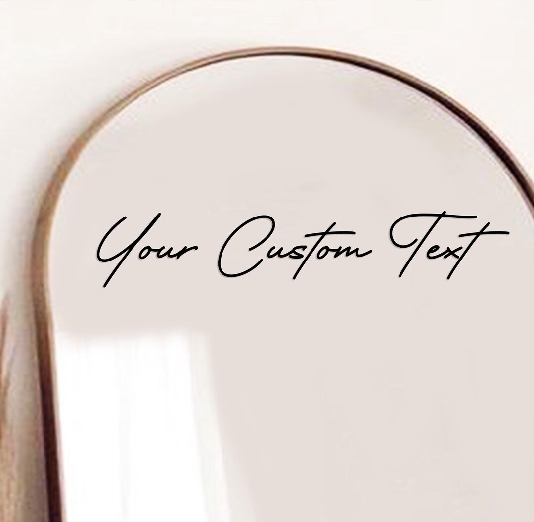 Wedding Mirror Custom Decal Your Custom Text Wedding Mirror Decal ...