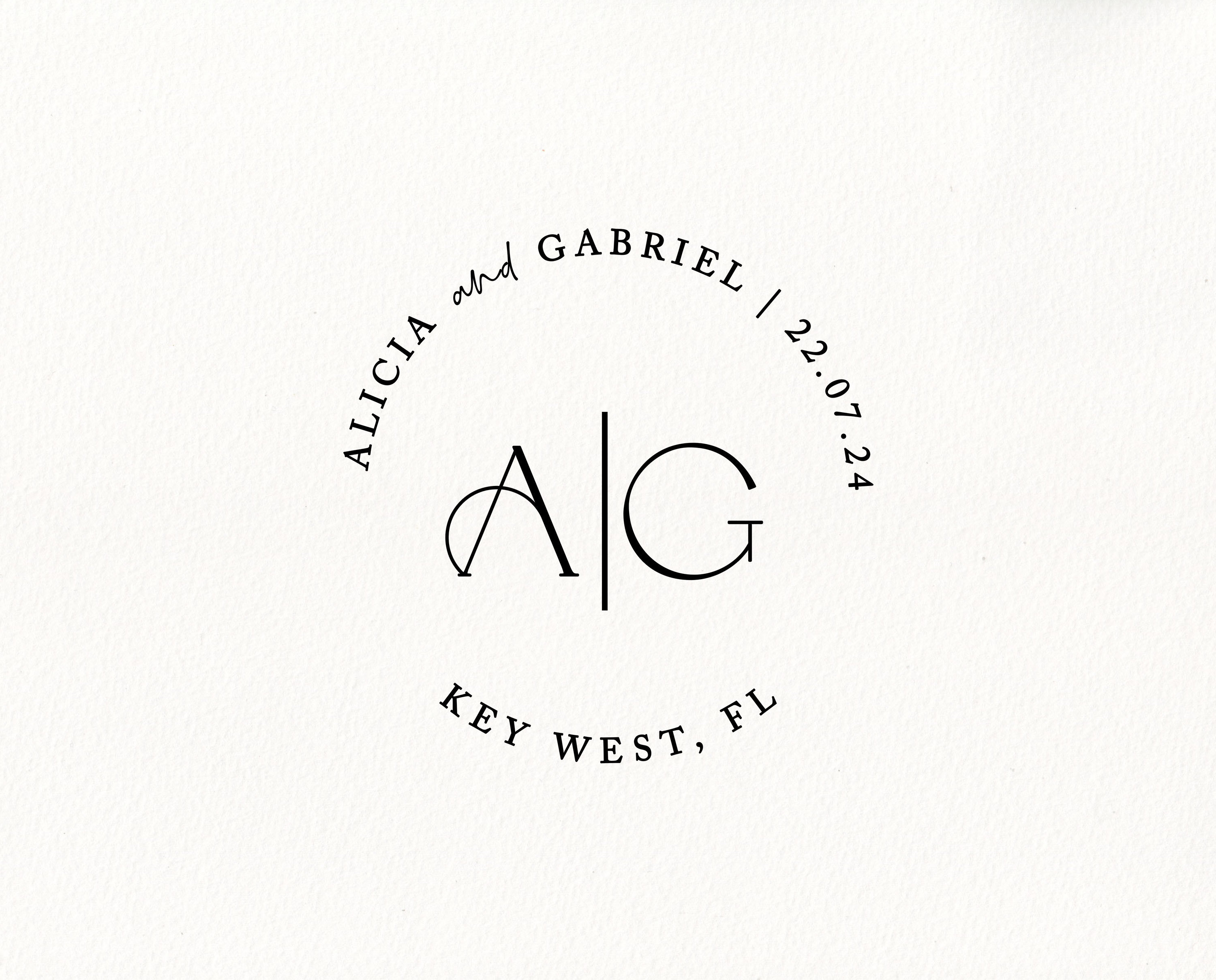 Modern Wedding Monogram Minimalist Wedding Monogram - Etsy