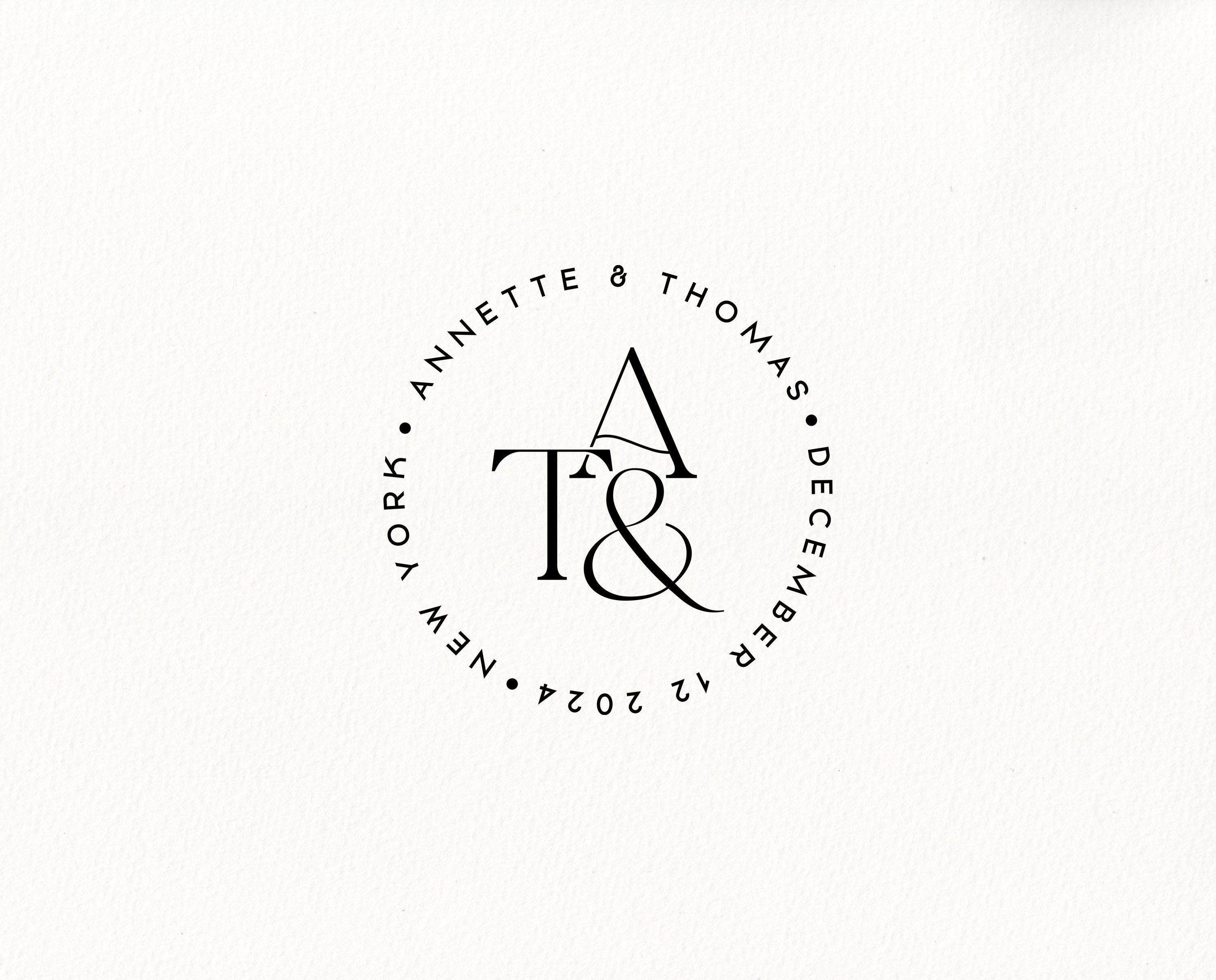 Modern Wedding Monogram Minimalist Wedding Monogram - Etsy