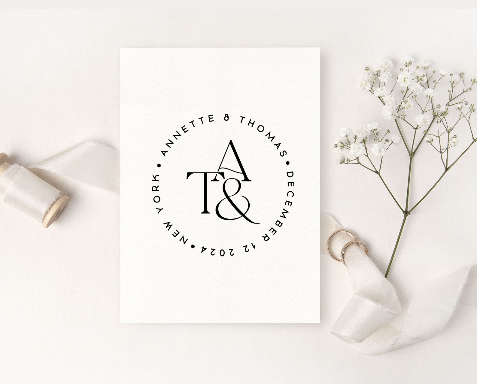 Modern Wedding Monogram Minimalist Wedding Monogram - Etsy