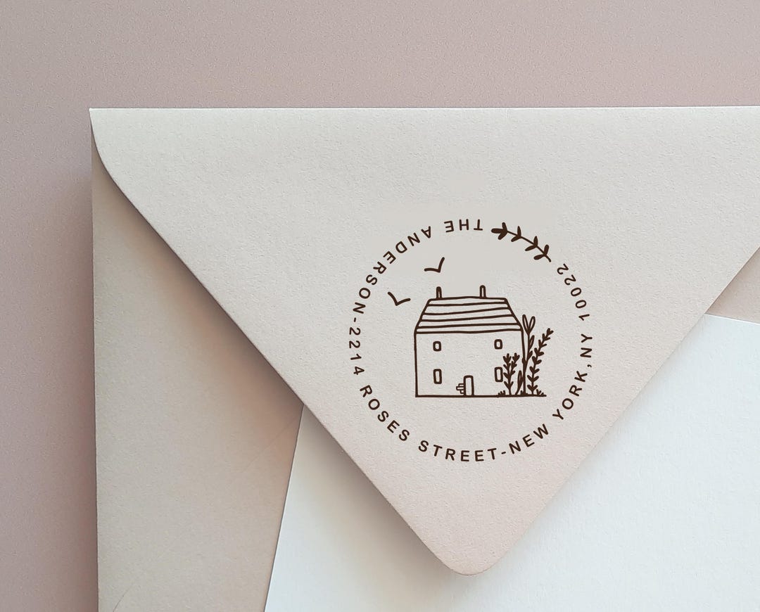 Personalized Family Return Address Stationary Stamp Round Self Inking ...