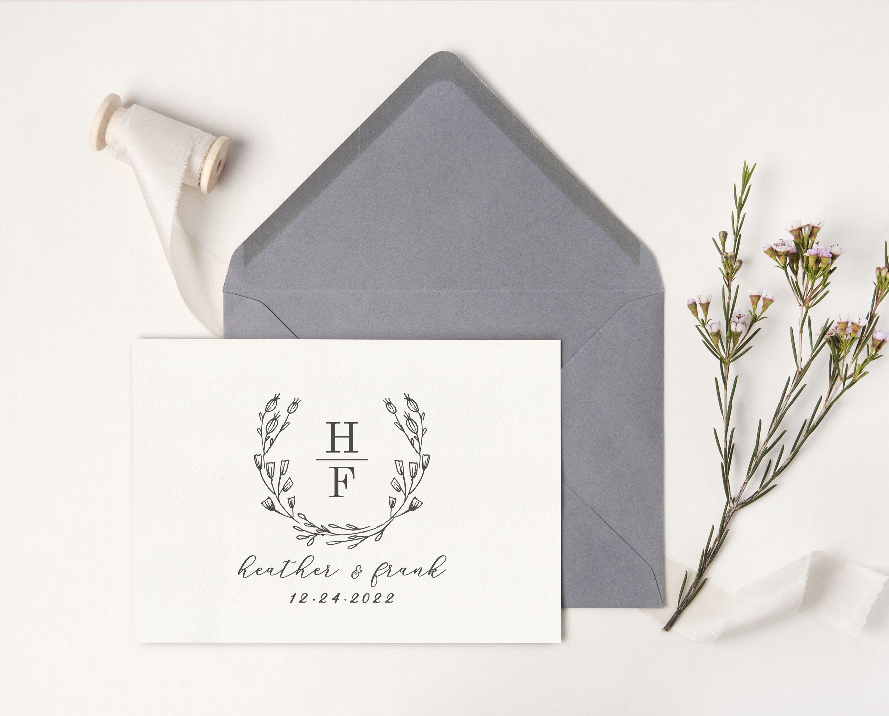 Wedding Crest Design Kit, Custom Wedding Monogram Design, Foliage ...