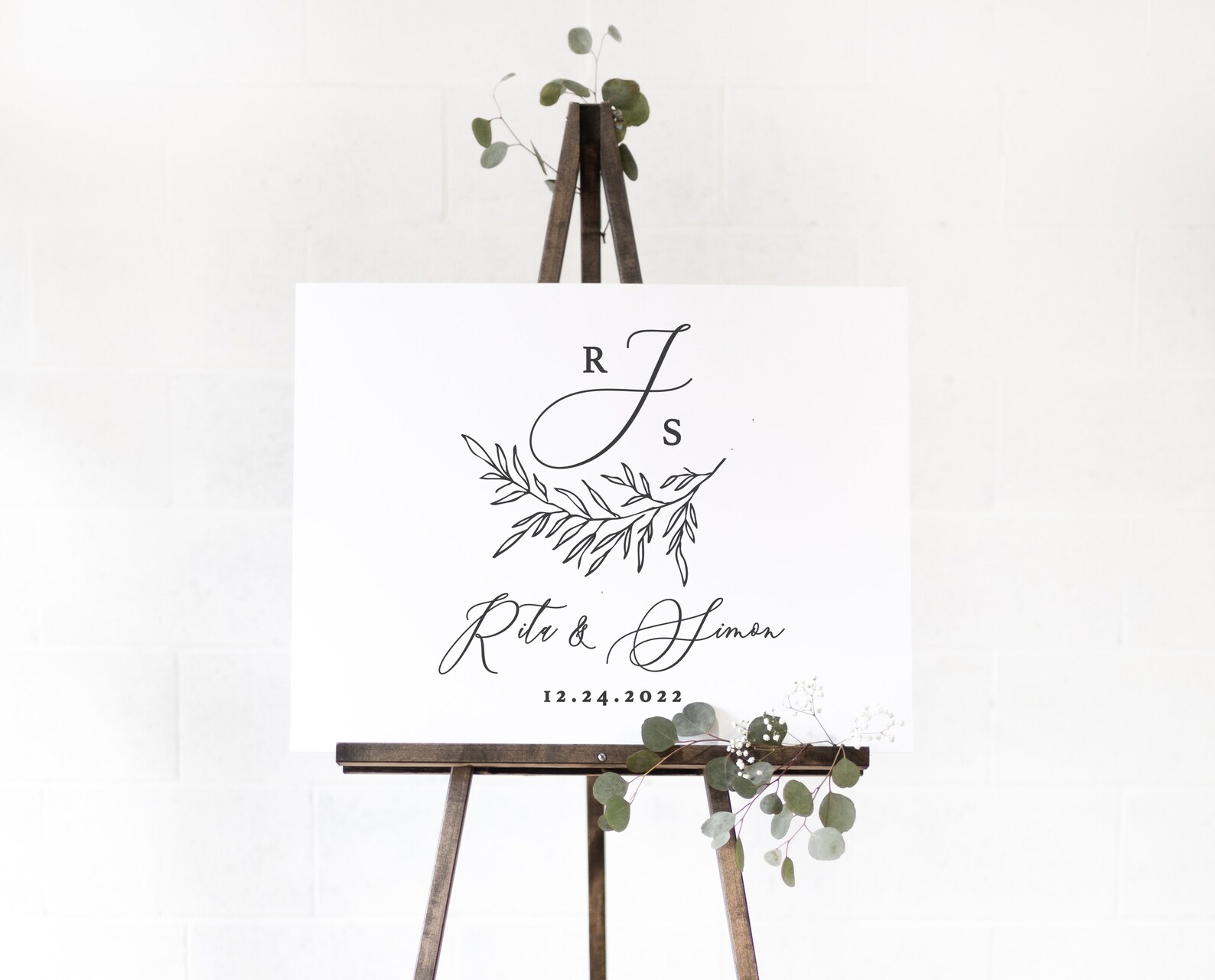 Wedding Crest Design Kit, Custom Wedding Monogram Design, Botanical ...