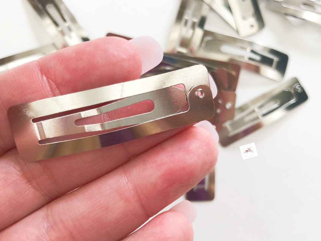 50mm Square Snap Clips, Set of 25, Metal Snap Clips, Hair Clips ...
