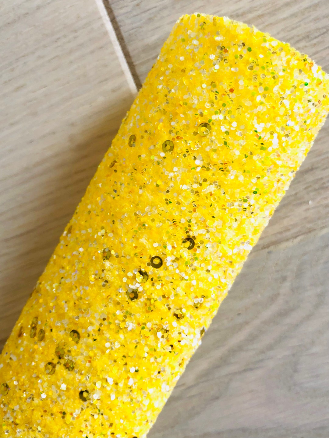 Yellow Glitter Fabric, Sequins Glitter Fabric, Materials for Making ...