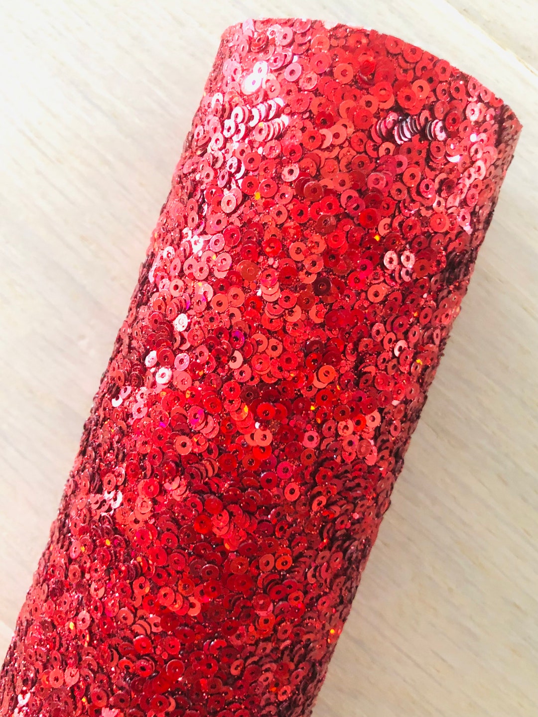 Red Sequins Glitter Fabric, Red Glitter Fabric, Red Faux Glitter ...