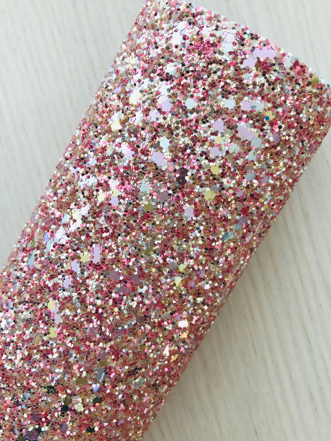 Pink Glitter Fabric, Chunky Glitter Fabric, Glitter Fabric Sheet for ...