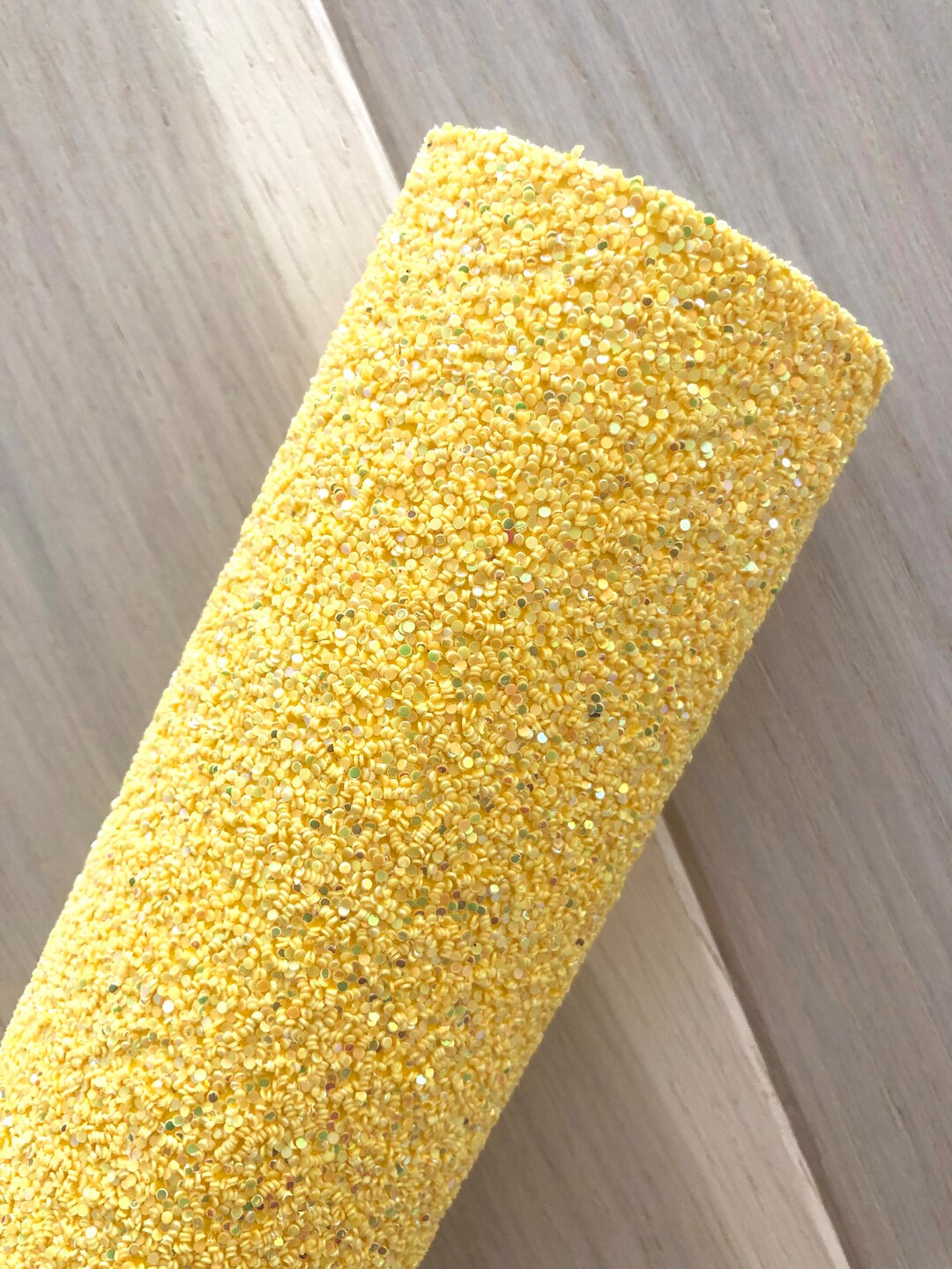 Yellow Glitter Fabric, Chunky Glitter Fabric, Glitter Fabric for Making ...