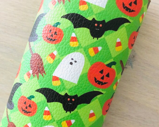 Ghost, Candy Corn, Bats, Witch Broom, Pumpkins, Halloween, Printed ...