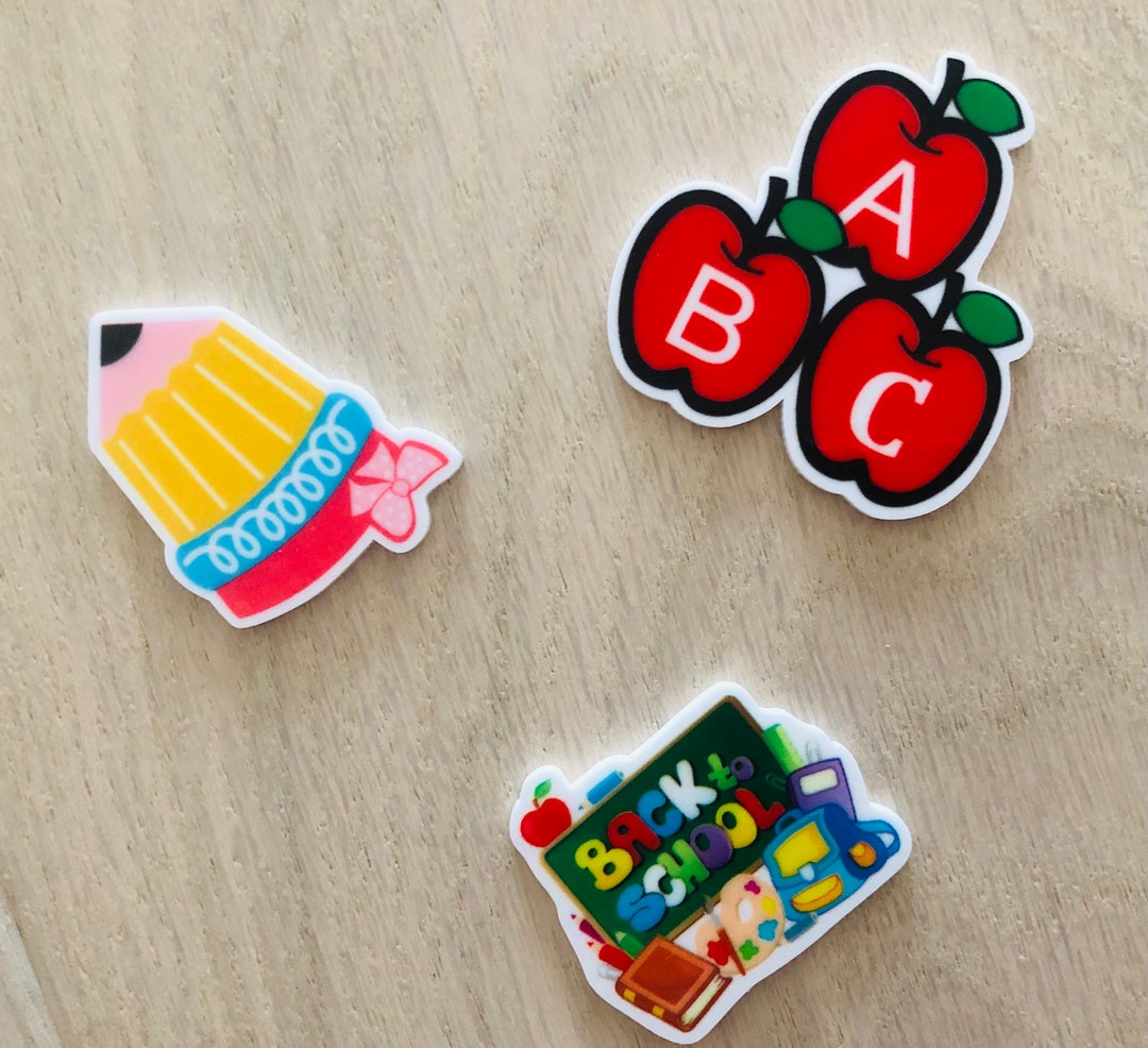 Back to School, Pencil, ABC, Planar Resin, Flat Back Resin, Set of 2 ...