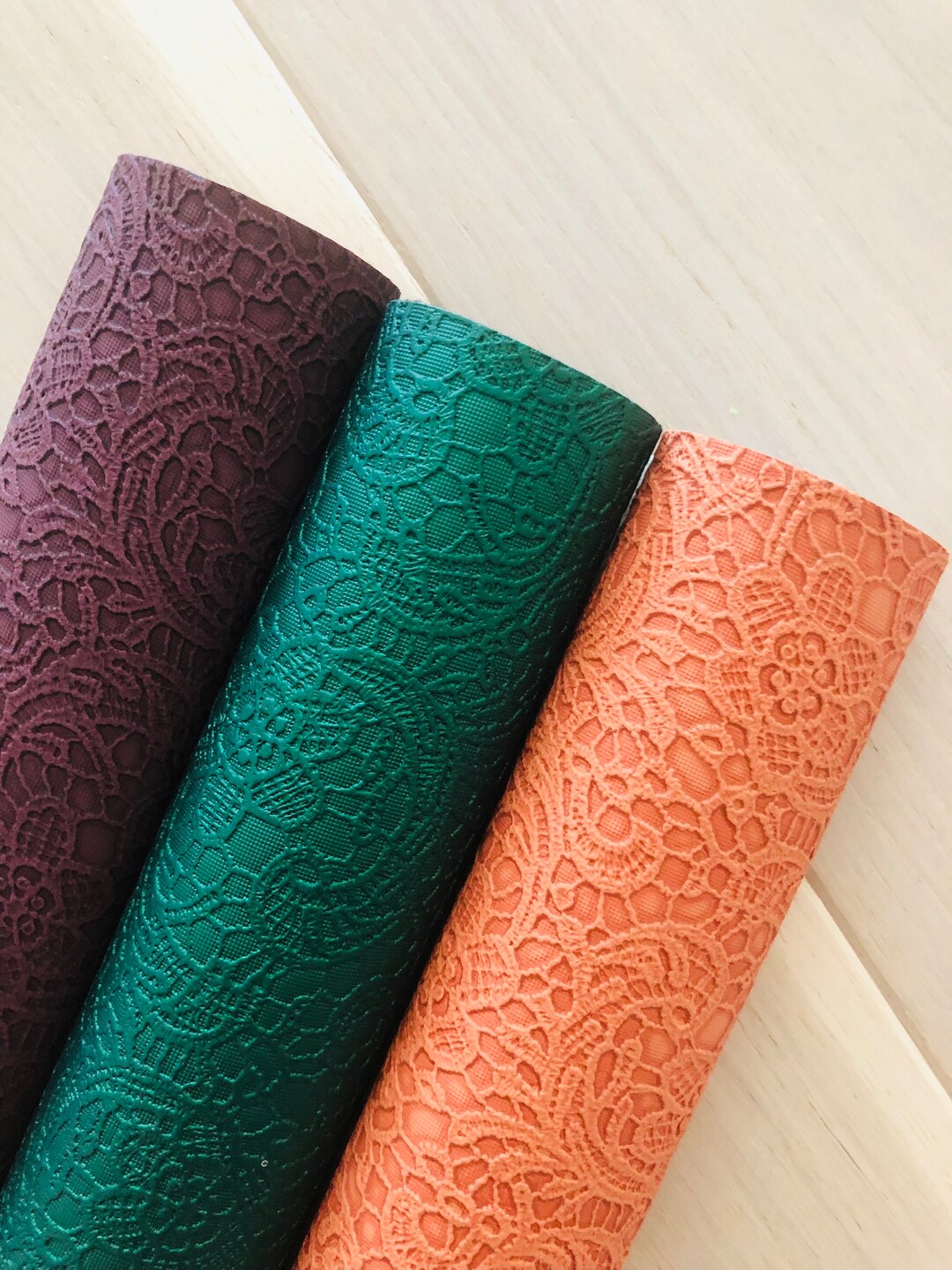 Floral Lace Embossed Faux Leather, 12x8, 12x26 - Etsy