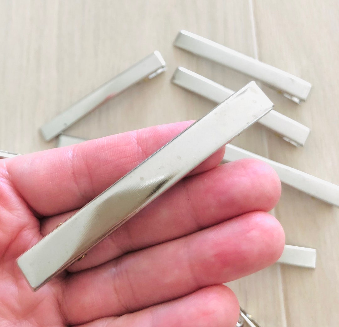 Silver Flat Alligator Clips, Set of 25, 80mm, 3.15 Inch, Flat Top Hair ...