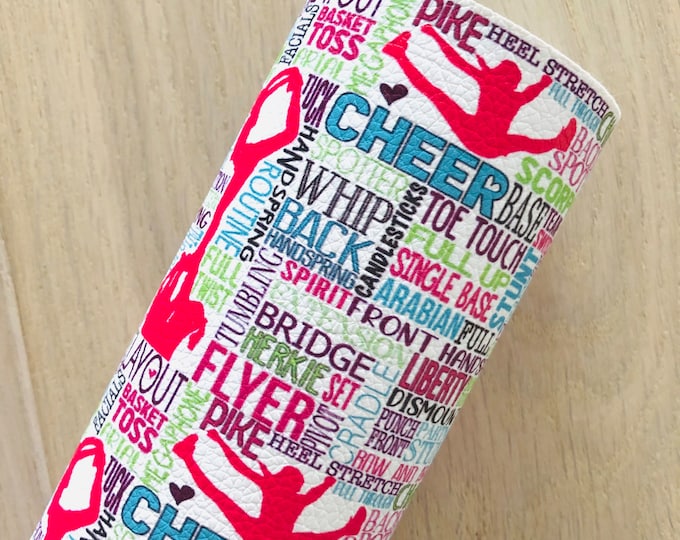 Cheer, Cheerleading, Cheerleaders, Printed Pebbled Faux Leather ...