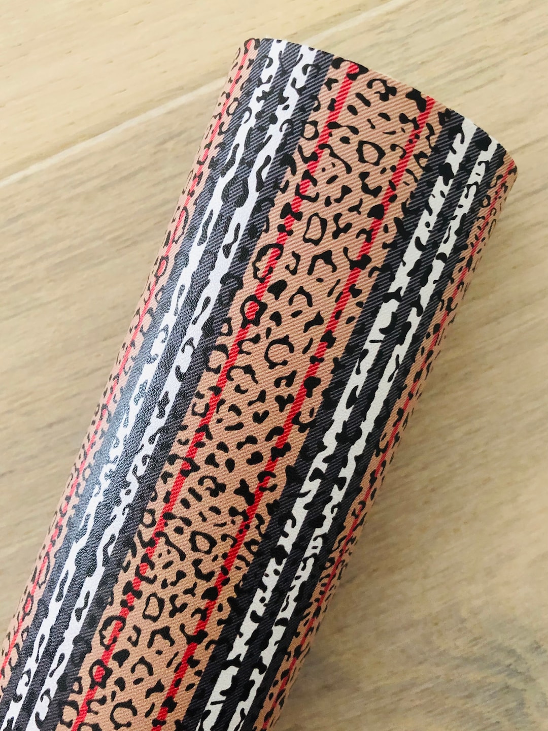 Leopard, Cheetah Print, Color Strips, Animal Print, Printed Smooth Faux ...