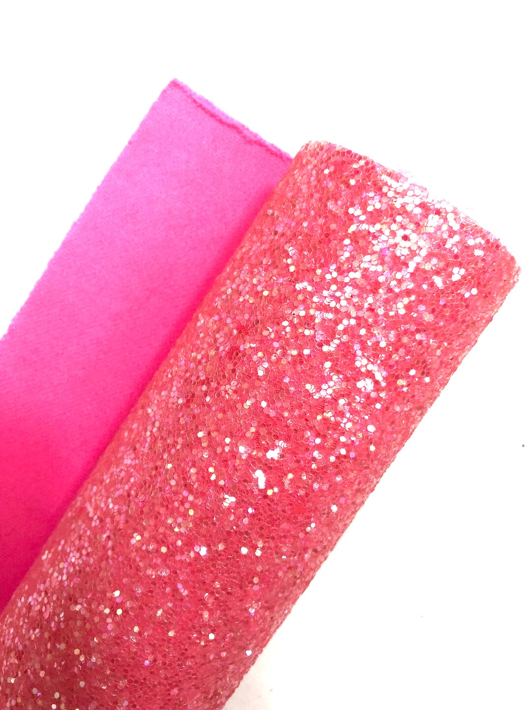 Pink Glitter Fabric, Chunky Glitter Fabric, Glitter Fabric Sheet for ...
