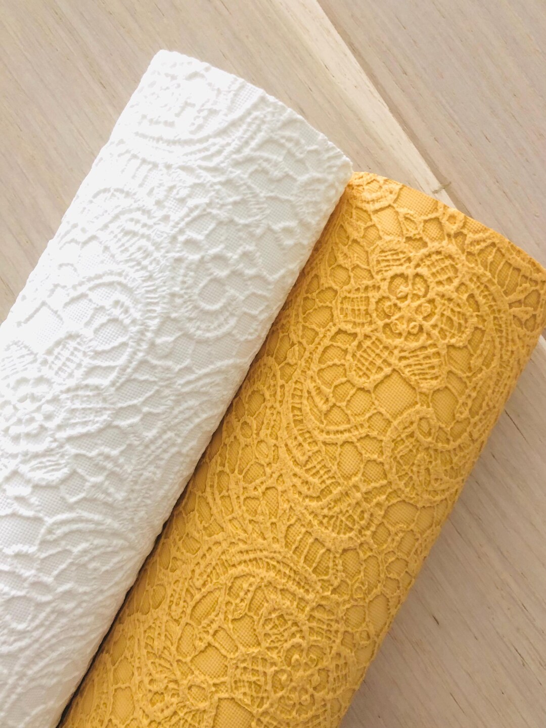 Lace Embossed Faux Leather, Textured, Floral, Materials for Hair Bows ...