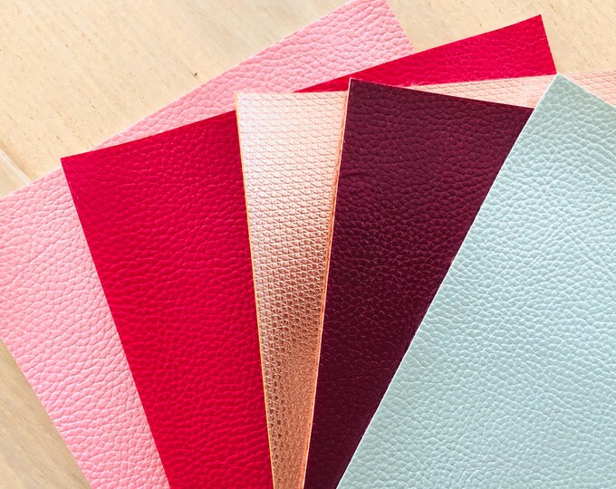 Set of 5 Sample Size Faux Leather Bundle, 8x5.5 - Etsy
