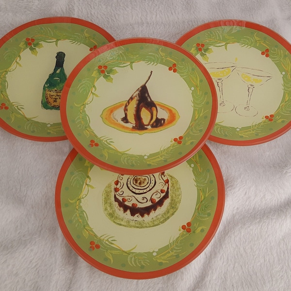 Painted Glass Plate - Etsy