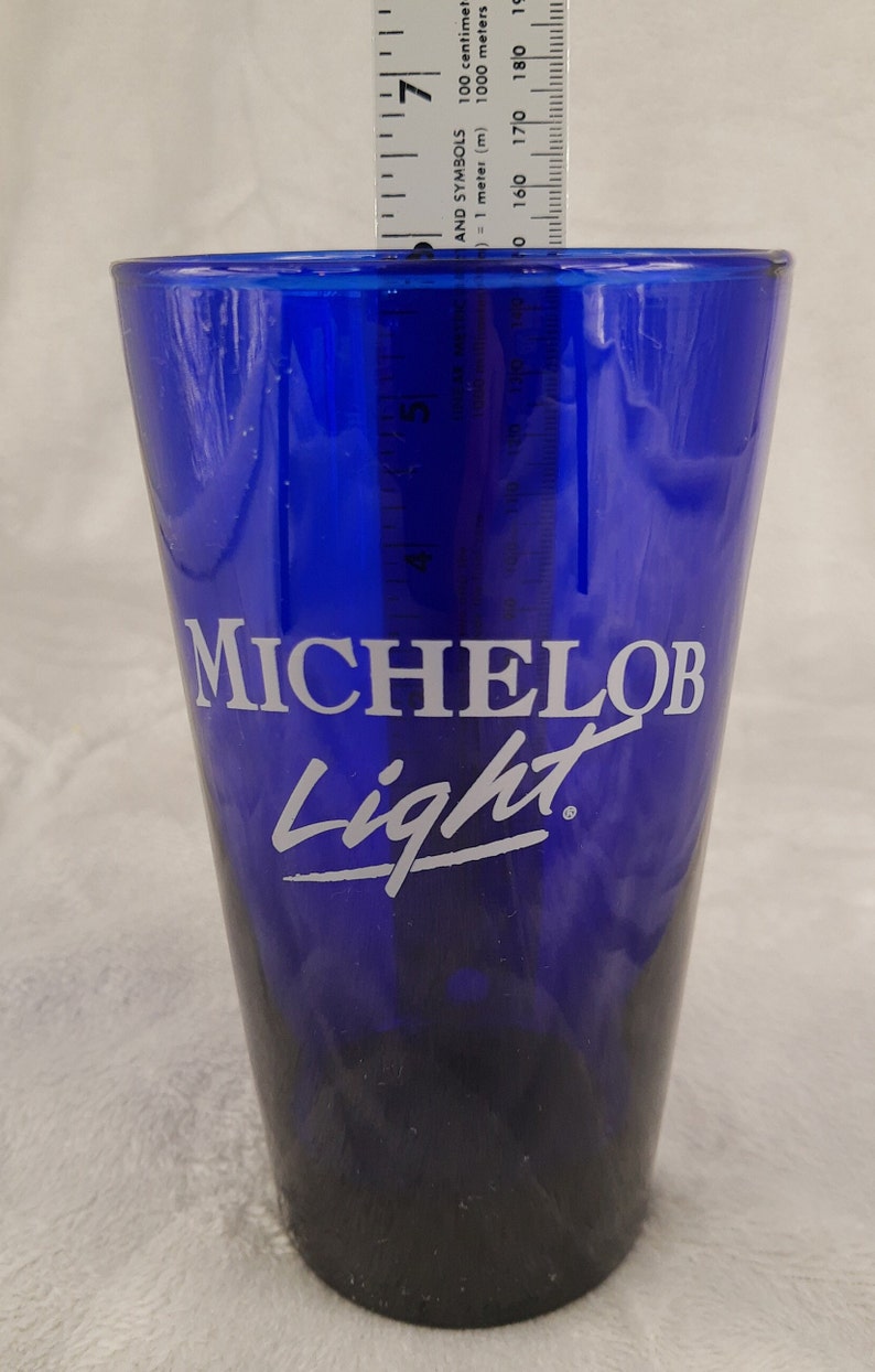 Cobalt Blue Michelob Light Beer Logo Glass Tumbler - Etsy