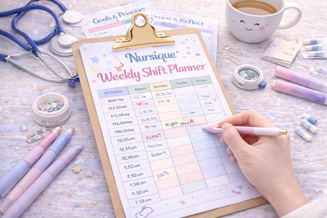 Nurse Weekly Planner Bundle | Shift Tracker, Patient Overview ...