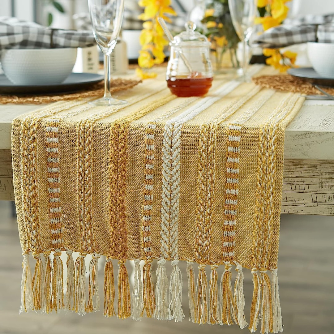 Yellow Table Runner Fall Table Runner Coastal Table Runner - Etsy