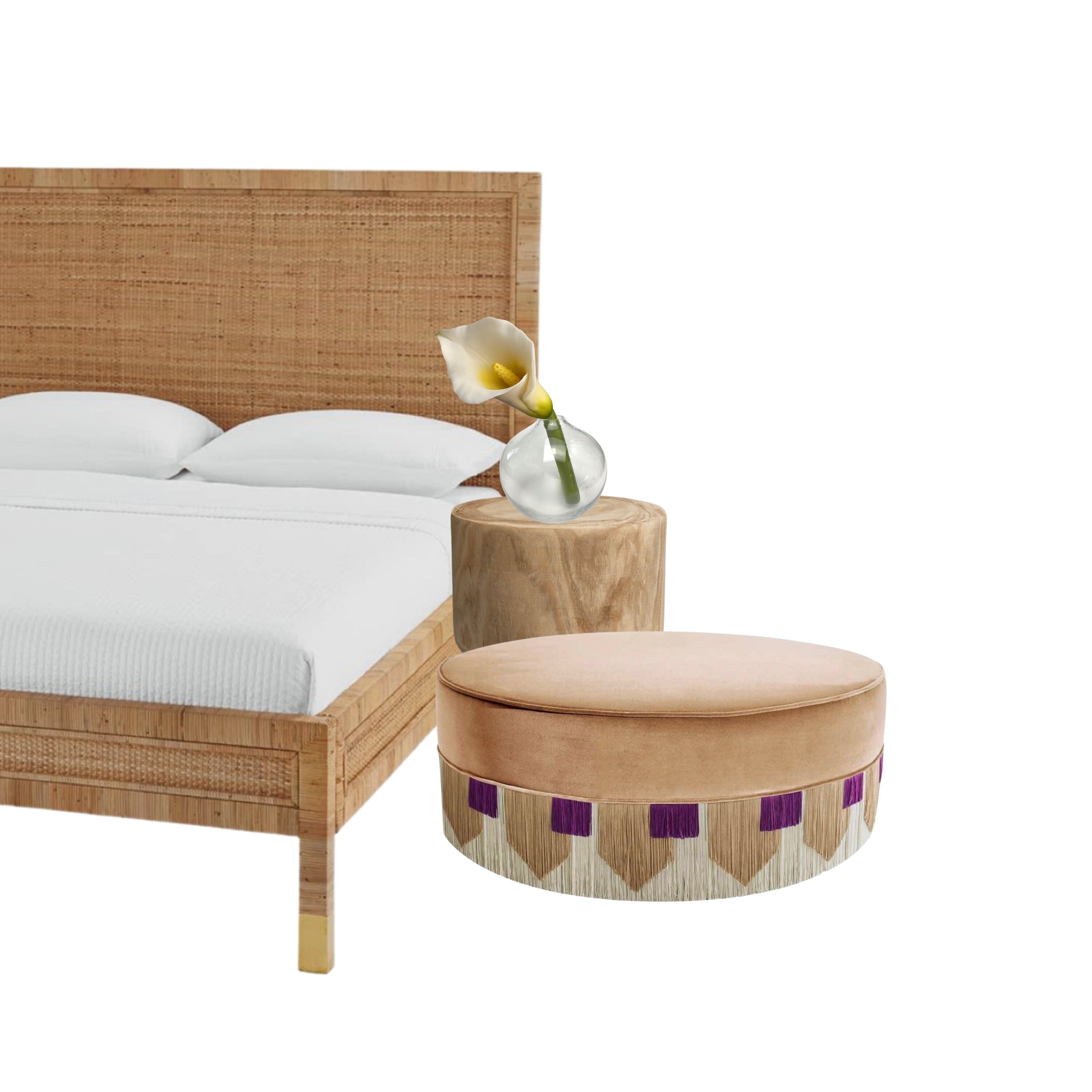 White Calla Lily Porcelain Flower Console Table Decor Custom - Etsy