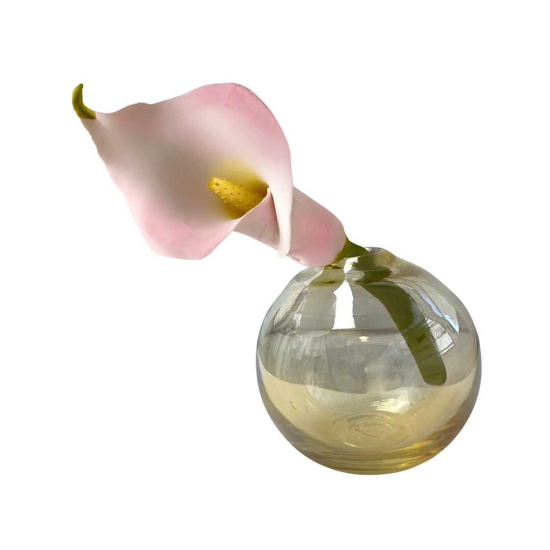 Handmade Calla Lily Pink Porcelain Art Object, Baby Girl Room Decor ...