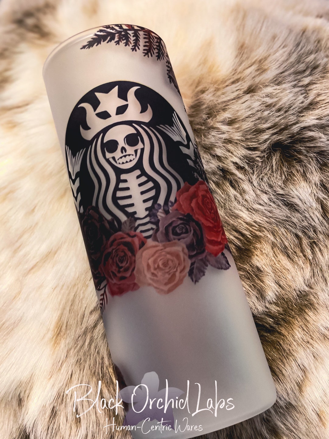 Witchy Goth Starbucks Spiderweb Glass Tumbler, Dark Academia Travel Mug ...