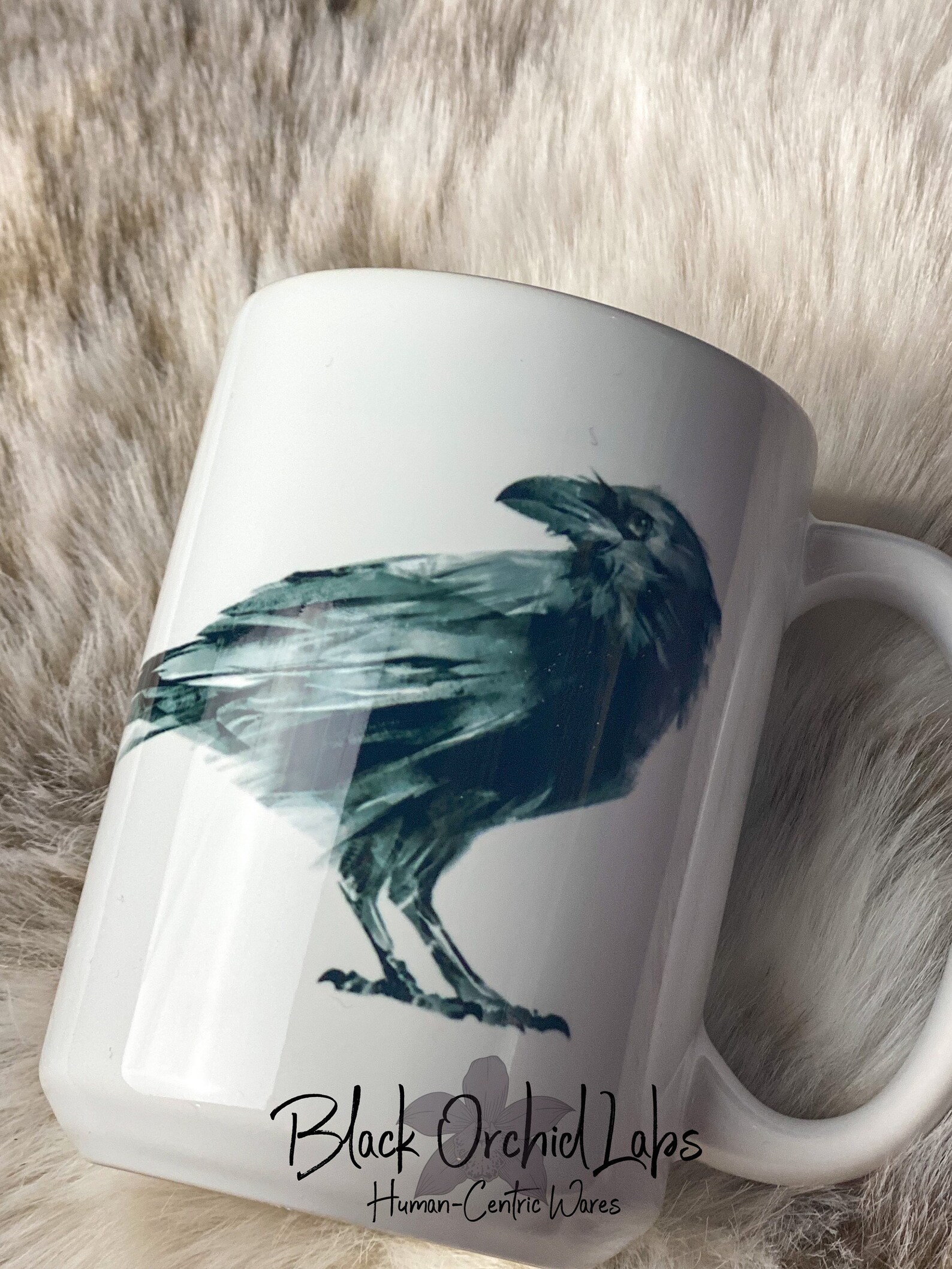 Raven Ceramic Coffee Mug Inspiring Message Coffee Cup | Etsy