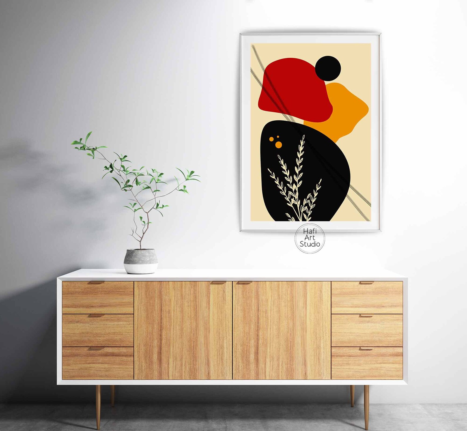 Modern Abstract Prints, Printable Contemporary Wall Art, Geometric ...