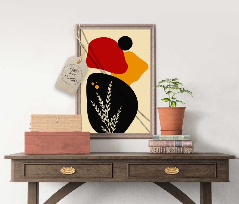 Modern Abstract Prints, Printable Contemporary Wall Art, Geometric ...