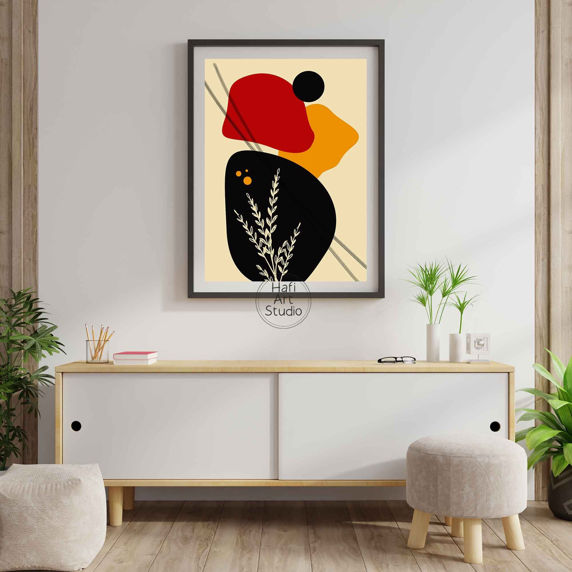 Modern Abstract Prints, Printable Contemporary Wall Art, Geometric ...