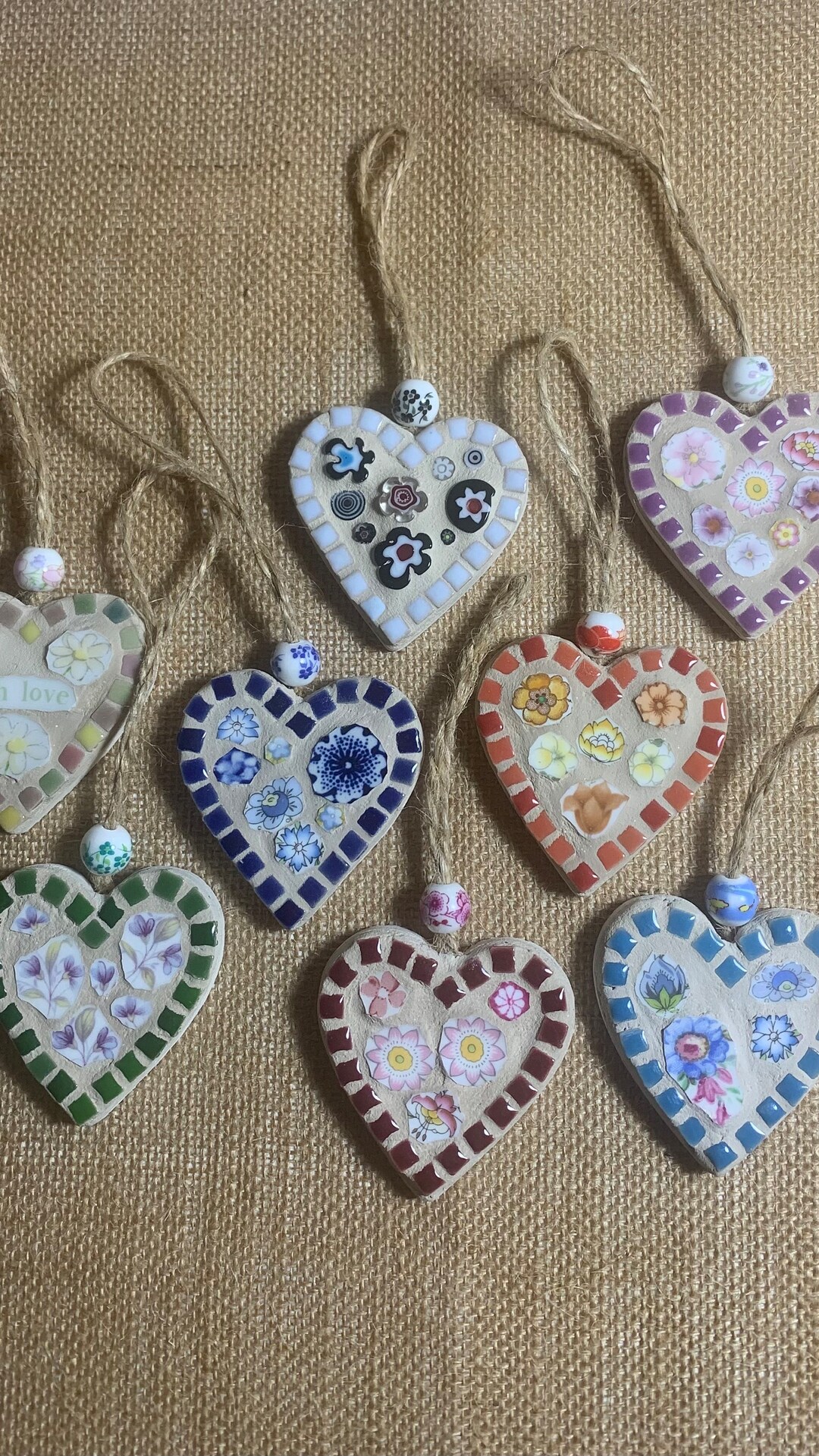 Mini Mosaic Heart in Matchbox, Tiny Wall Art - Etsy UK