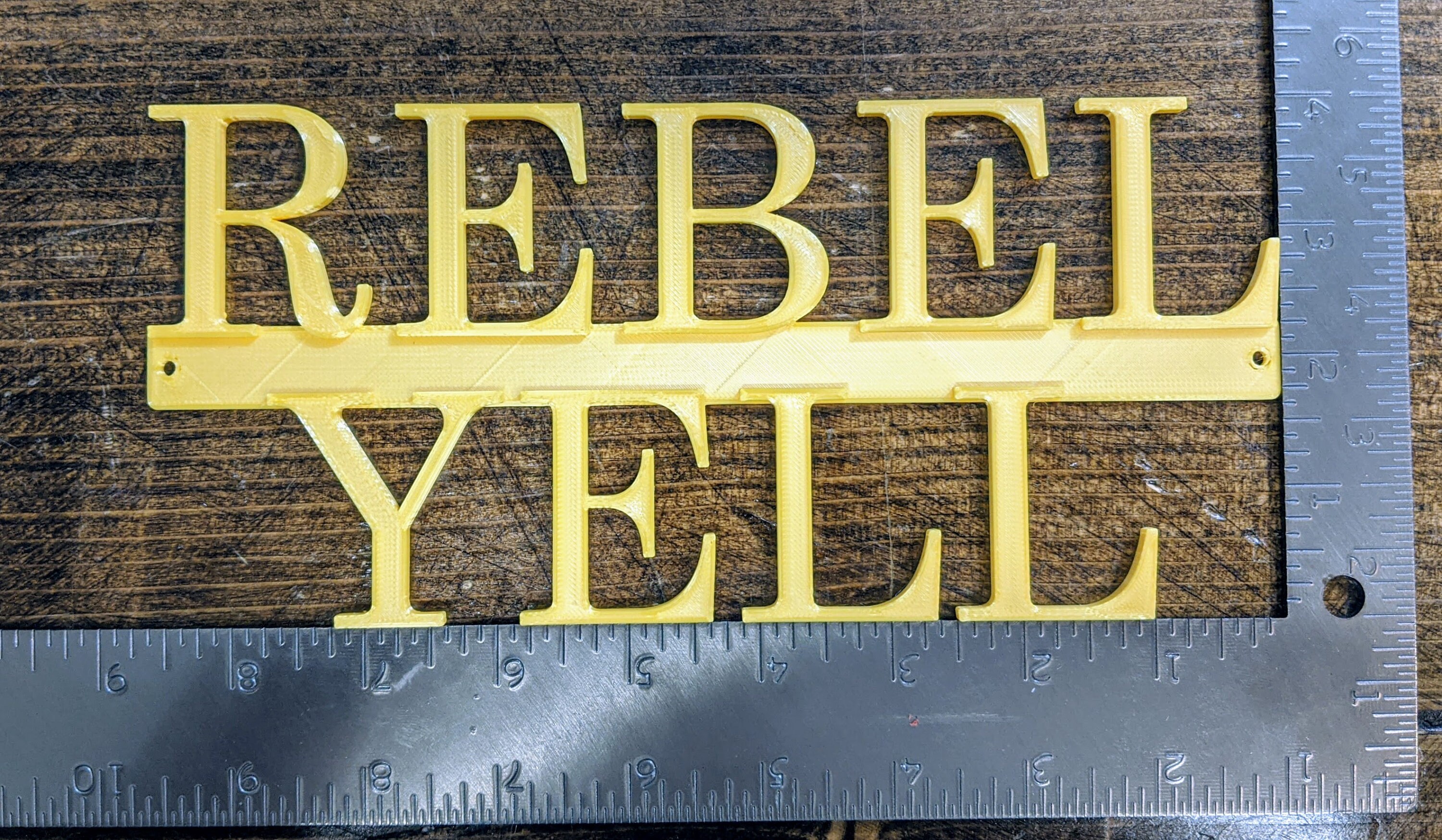 Rebel Yell Décor Rebel Yell Sign Custom Plastic Word Sign | Etsy