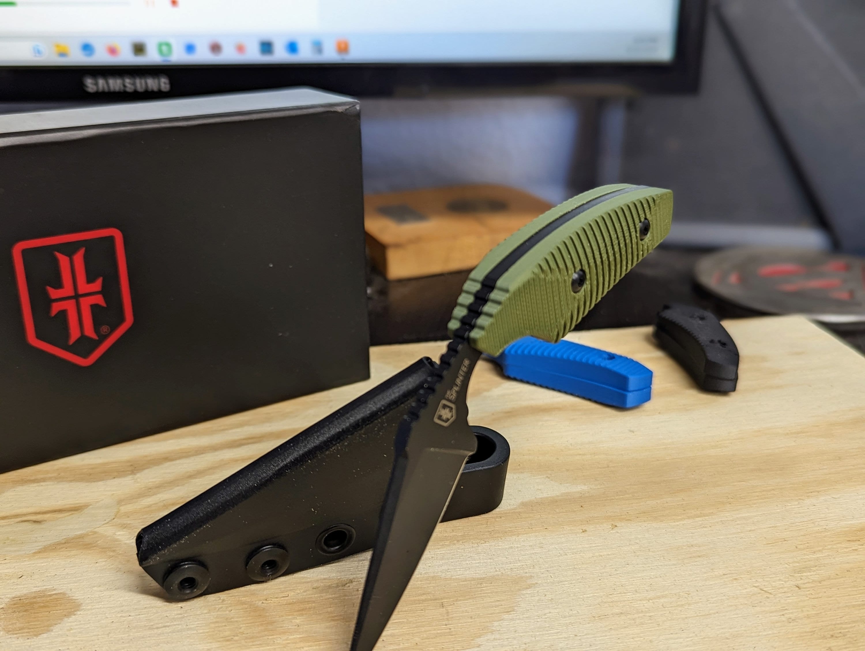 Warrior Poet the Splinter Knife Custom Scales, Knife Handles, Extra ...