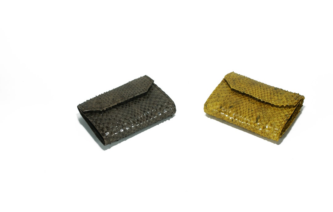 Snake Skin Wallet, Minimalist Snake Leather Wallet, Genuine Snake Skin ...