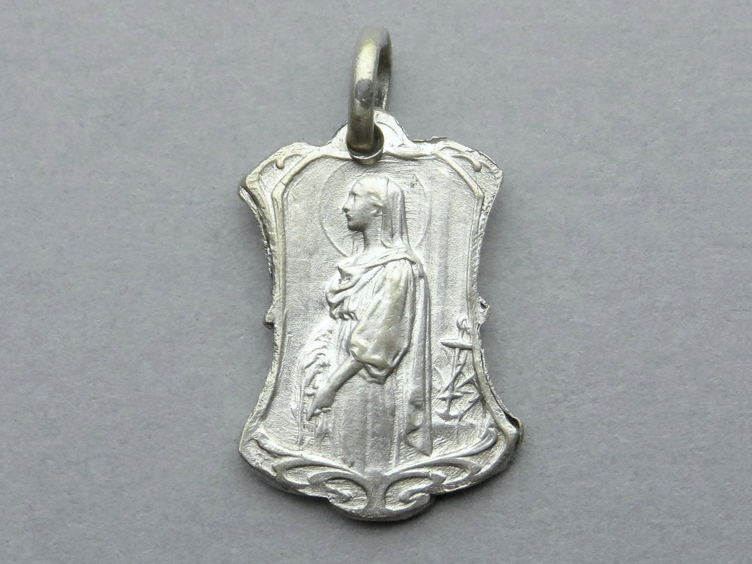 St Philomena and John Vianney. Antique Religious Pendant. - Etsy