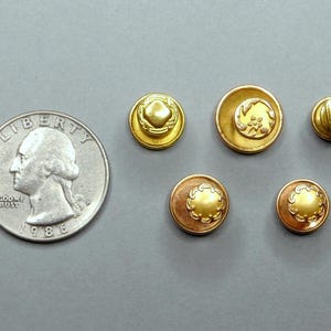 Antique Collar Button. A Pair and 3 Orphans. Gold Plating FIX. French Art Deco. - Etsy