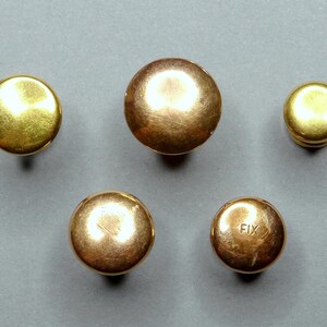 Antique Collar Button. A Pair and 3 Orphans. Gold Plating FIX. French Art Deco. - Etsy