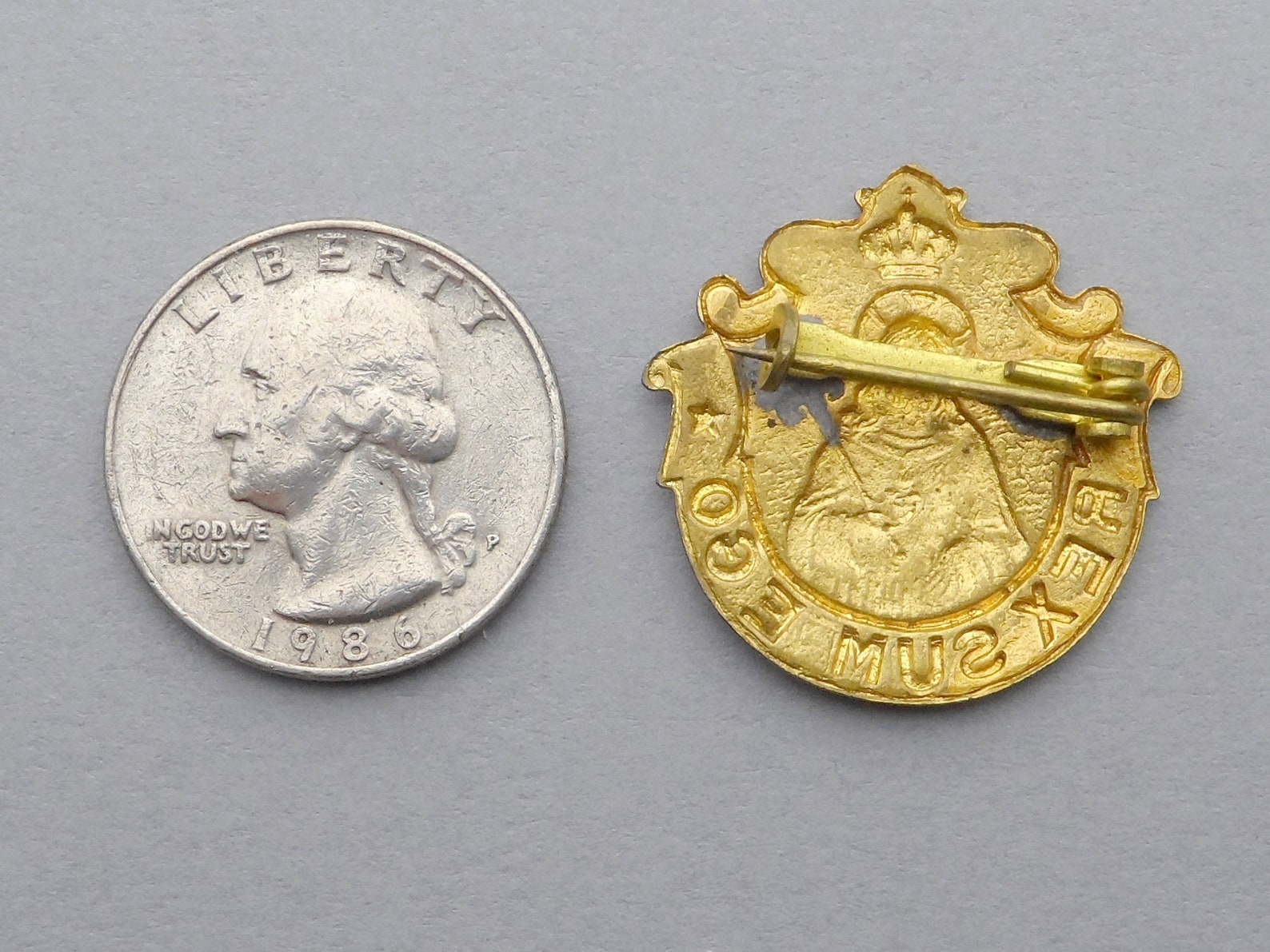 Christ King. Rex Sum Ego. Antique Religious Brooch. | Etsy