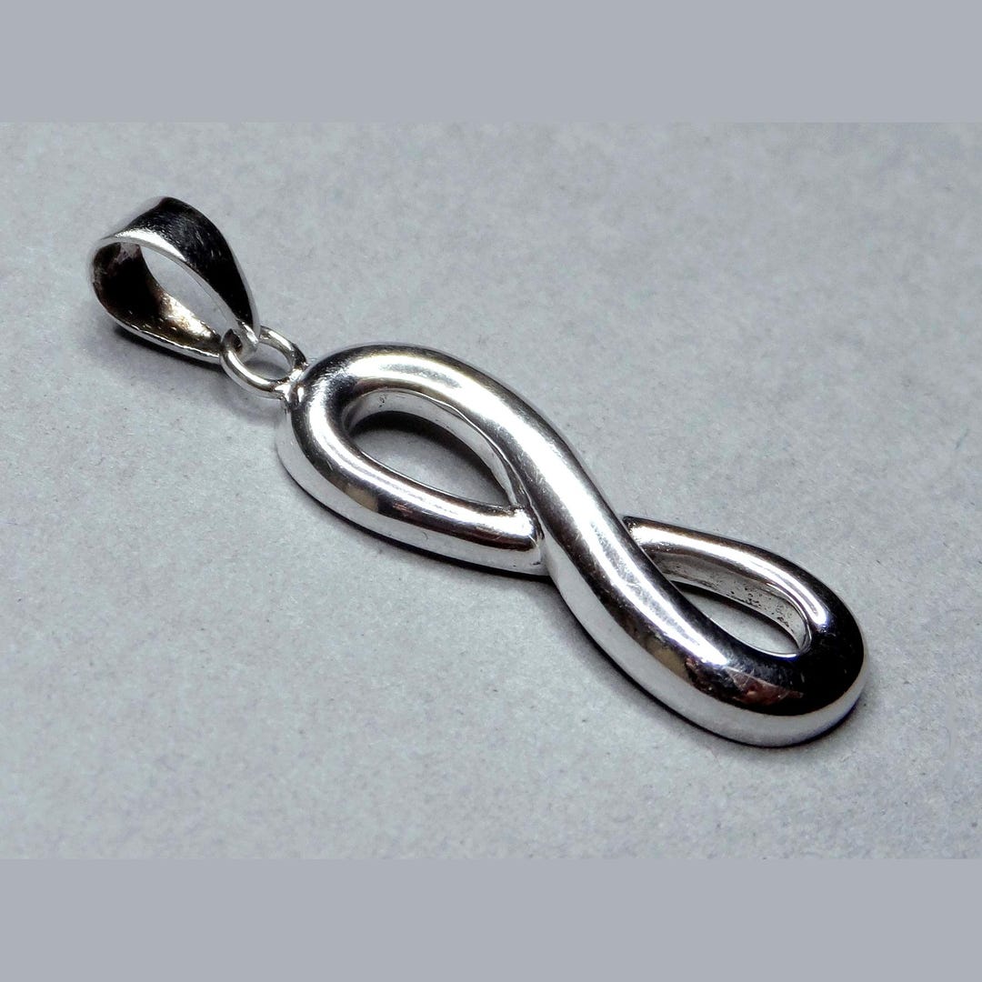 Infinity Symbol. Vintage Sterling Pendant. Large Medal. - Etsy