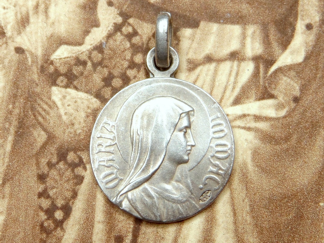 Maria Immac, Saint Virgin Mary, Lourdes. French Antique Religious ...