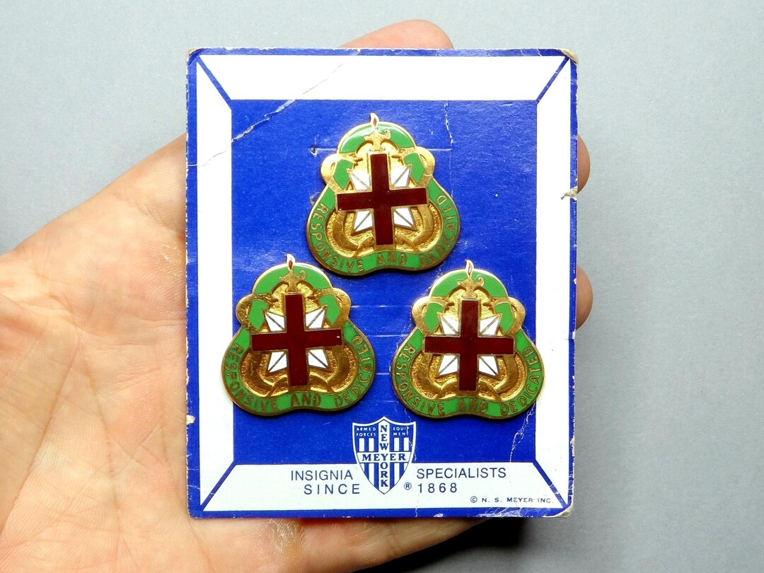US Army, Health Services Command Distinctive Unit. Antique Enamel ...