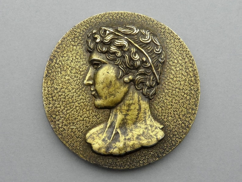 Man Greek Face, Vintage Medal. - Etsy