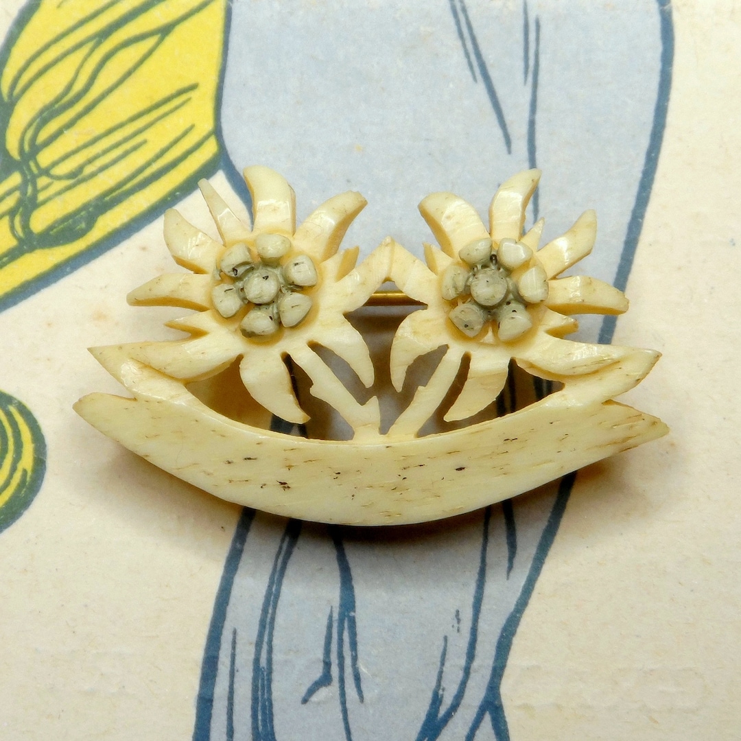 Edelweiss, Vintage Large Brooch. - Etsy