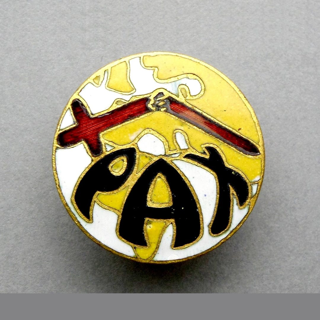 PAX. Peace. Pacifism 1930. Antique Enamel Brooch. - Etsy