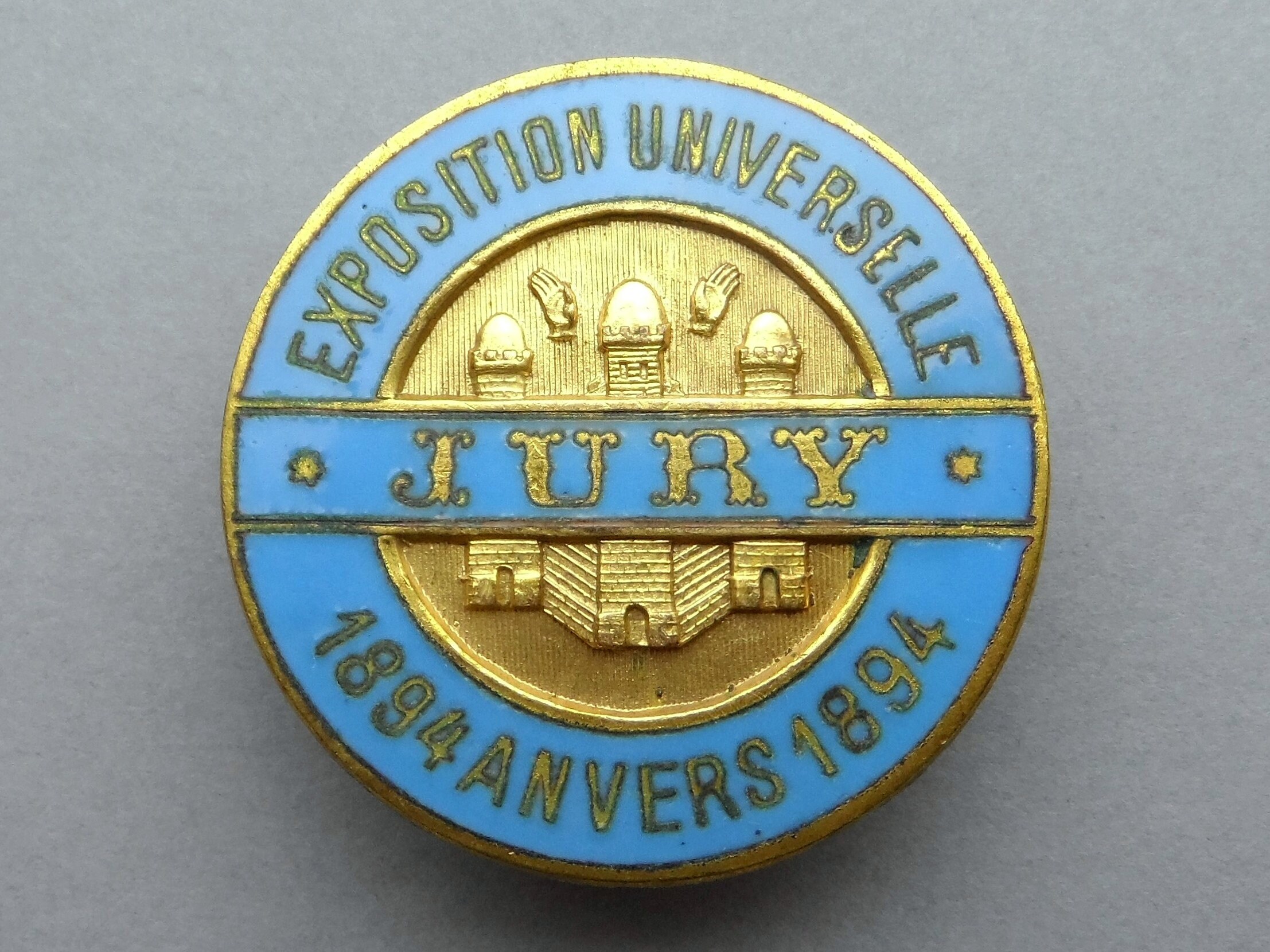 Jury Enamel Badge. Universal Exposition 1894. Belgium, Anvers. - Etsy