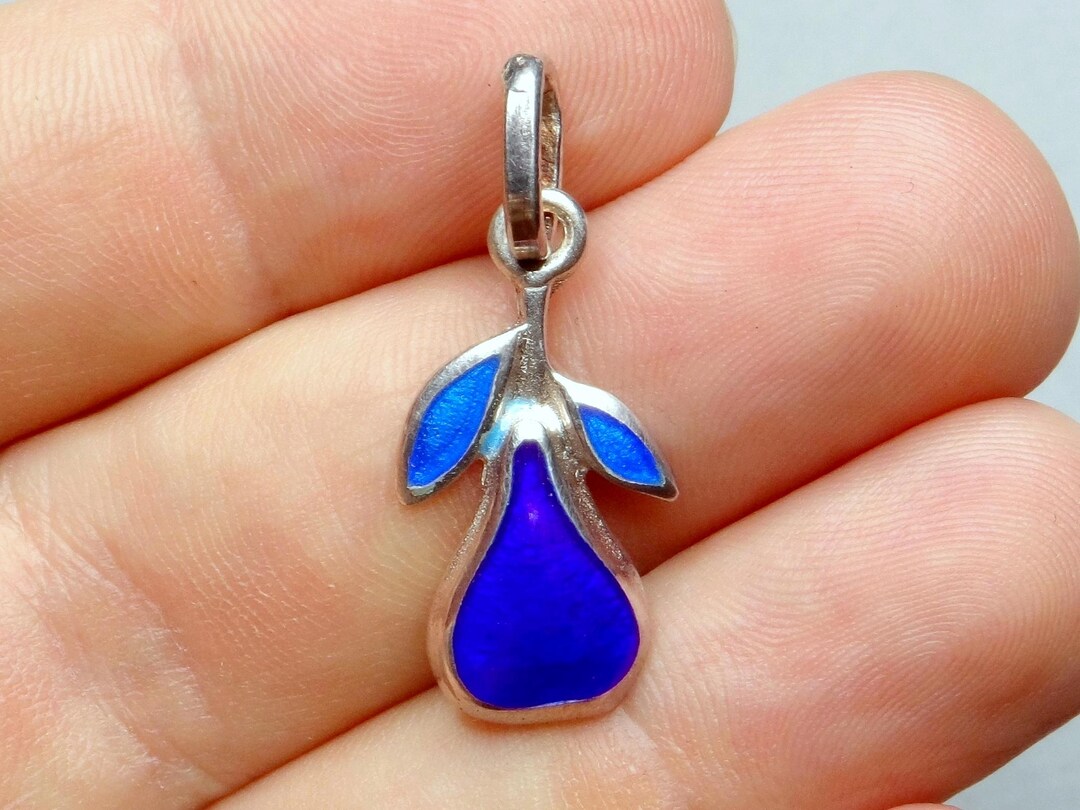 Pear. Fruit. Vintage Enamel Pendant. Silver Sterling Medal. - Etsy