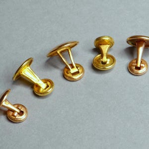 Antique Collar Button. A Pair and 3 Orphans. Gold Plating FIX. French Art Deco. - Etsy