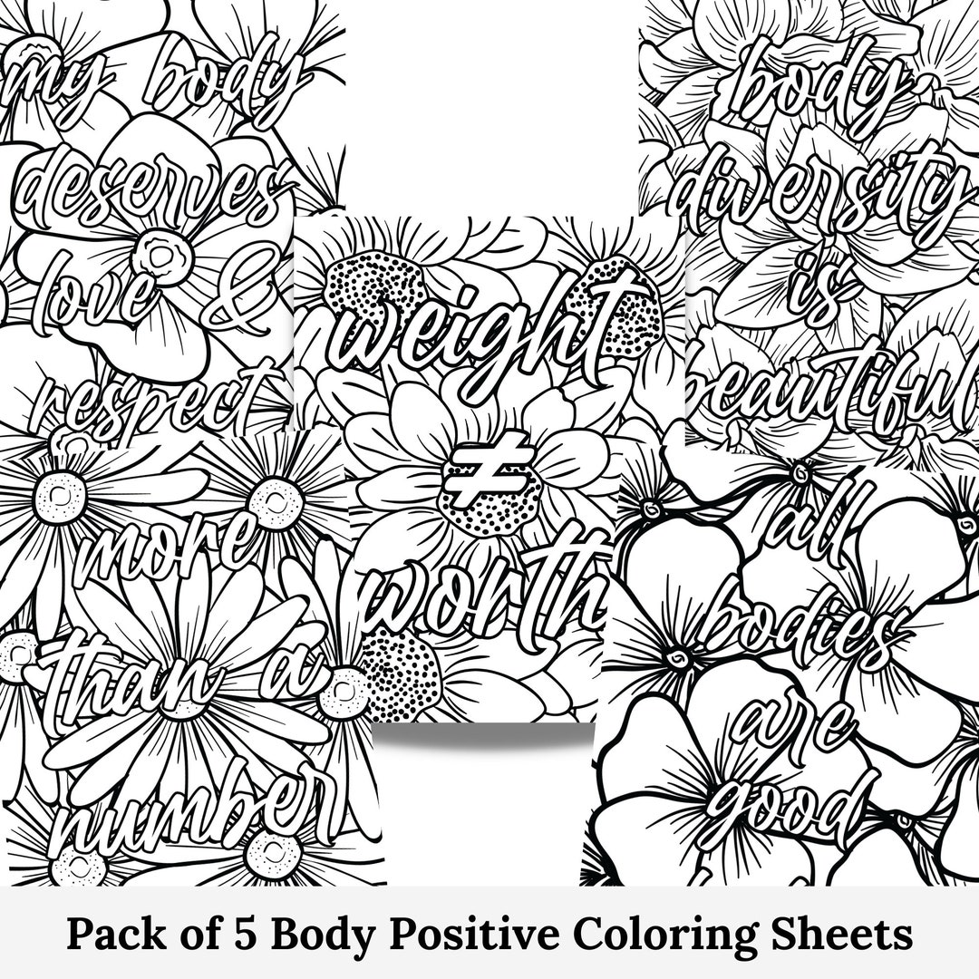 Body Positive Coloring Pages Instant Digital Download - Etsy UK